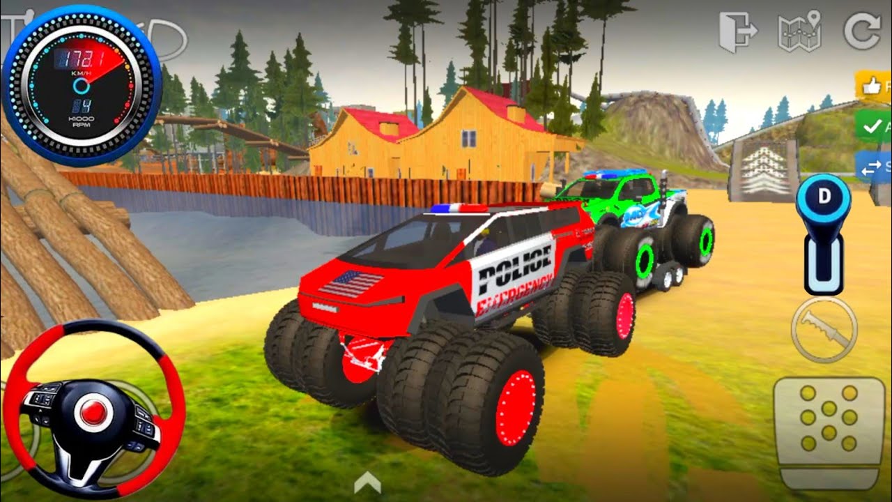Offroad Outlaws Online Multiplayer Police Monster Truck Mud Racing For ...