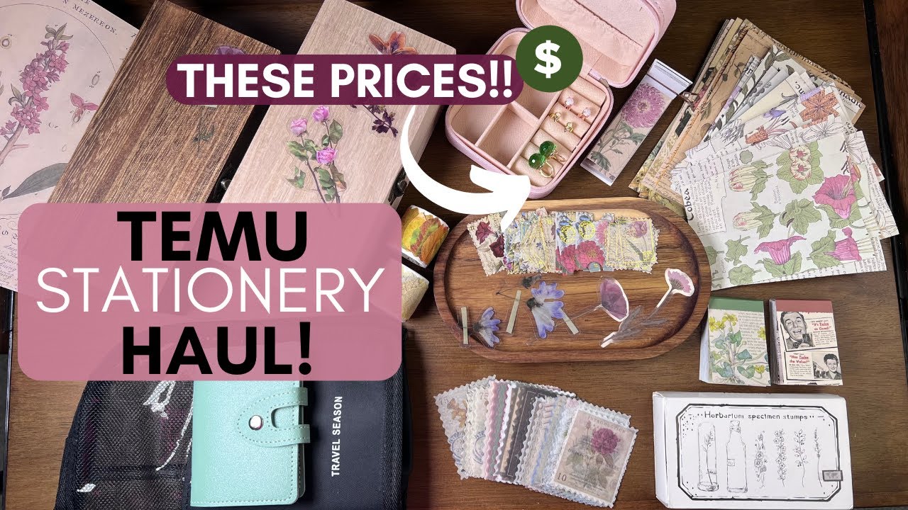 Temu Stationery and Scrapbooking Haul! | ASMR | Temu Haul - YouTube