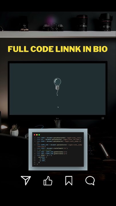 Tuggable Light Bulb 💡 #webdevelopment #coding #website - YouTube