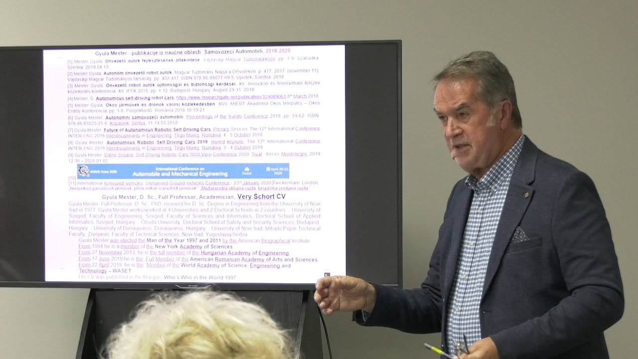 Predavanje Autonomni samovozeći robot automobili Djula Mester - YouTube