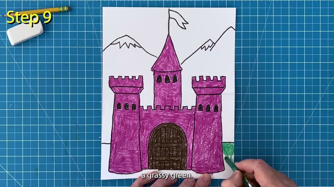How to Draw a Castle - YouTube