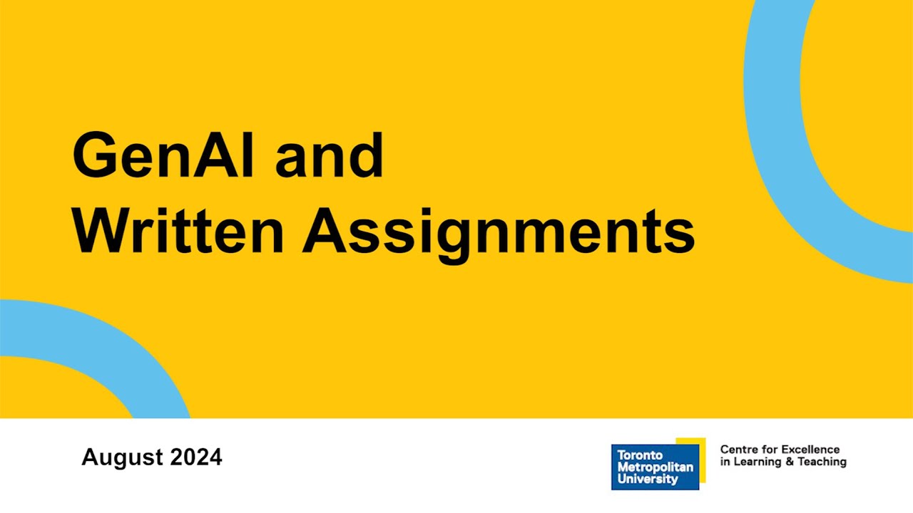 Generative AI and Written Assignments - YouTube