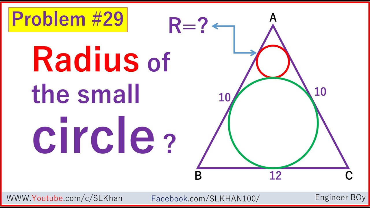 can you solve for the radius of small circle? | Civil engineering - YouTube