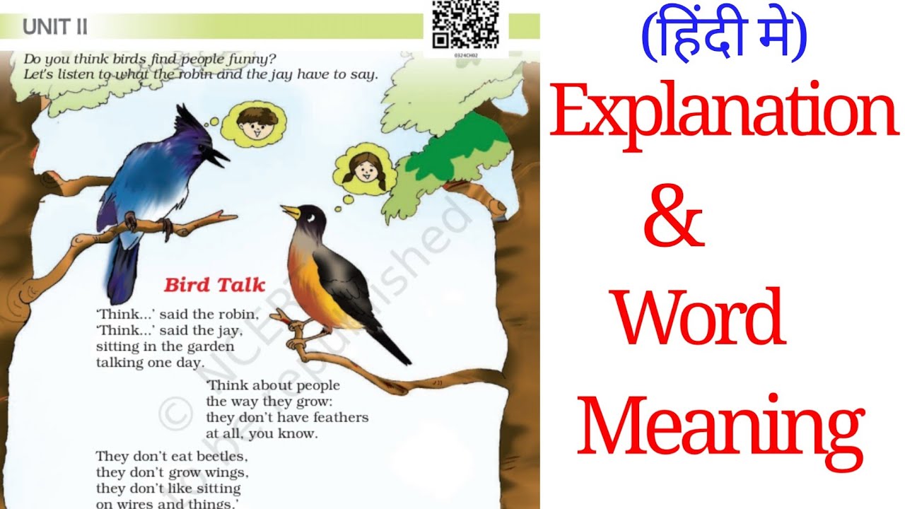 Class 3 Bird Talk Explanation In Hindi Word Meaning Ncert class-3-bird-talk-explanation-in-hindi-word-meaning-ncert