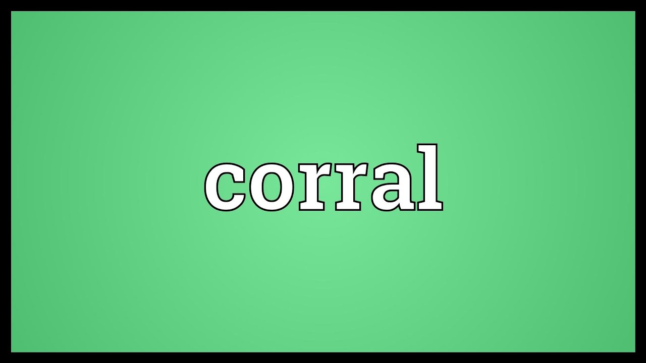 Corral Meaning - YouTube