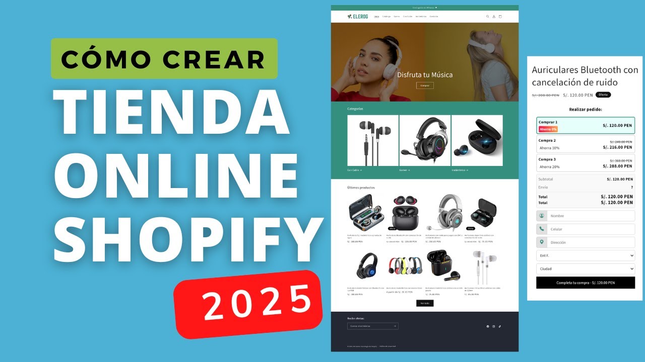 Cómo Crear una Tienda en Shopify 2025 Desde Cero y Paso a Paso - YouTube
