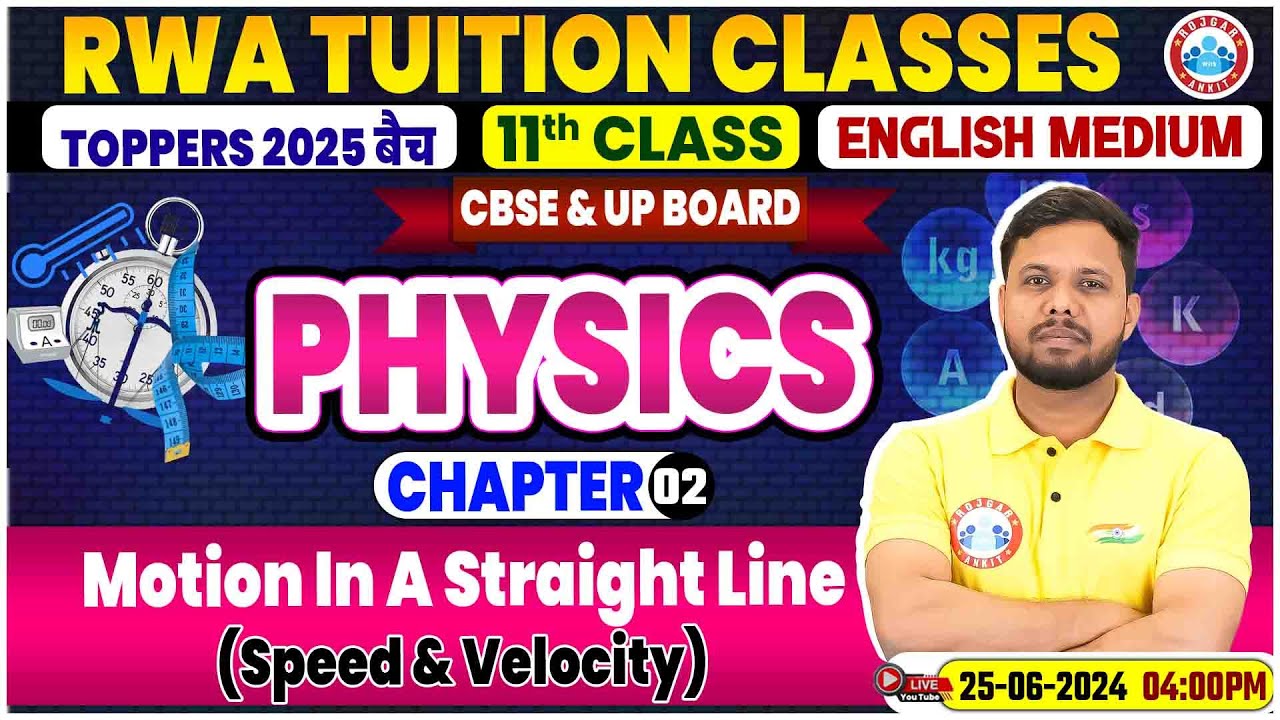 Class 11 Physics Chapter 2 | Motion In A Straight Line, Speed ...