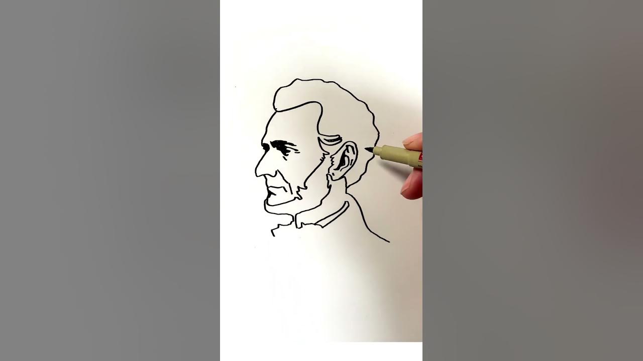 Abraham Lincoln Drawing in 60 Seconds #abrahamlincoln #drawing #howto ...