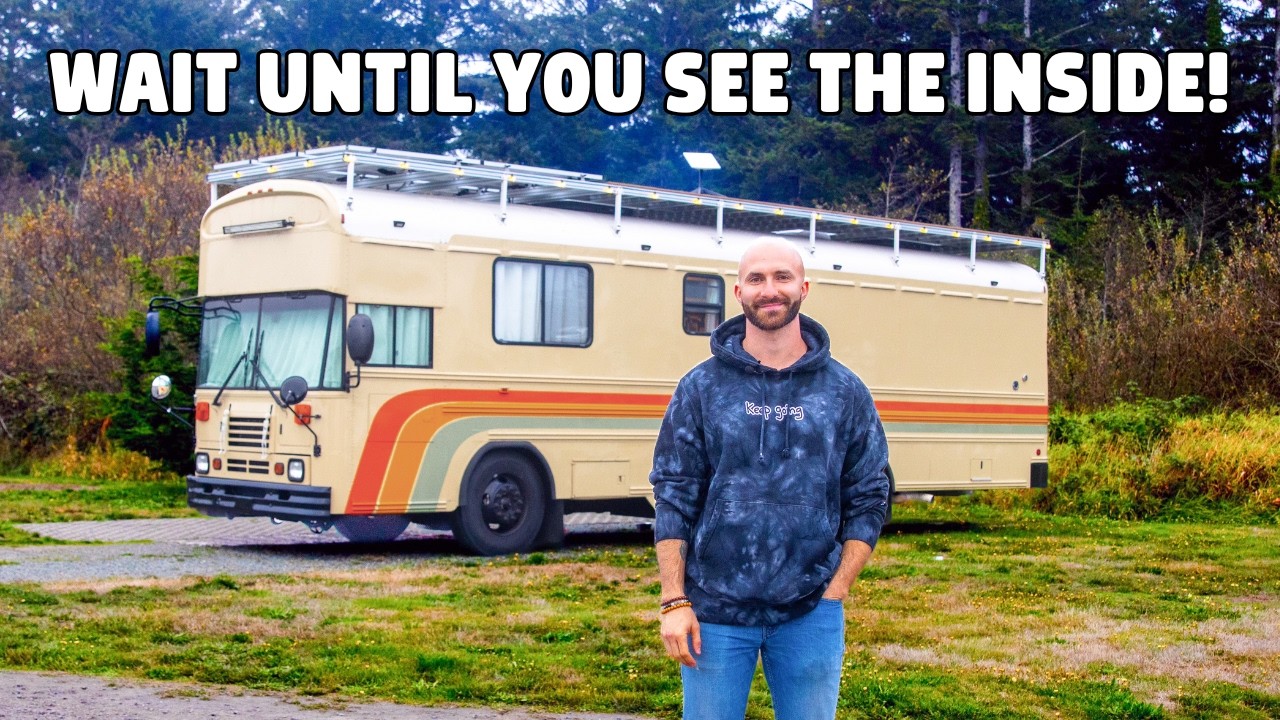 His First Home is a STUNNING Bus Conversion - YouTube