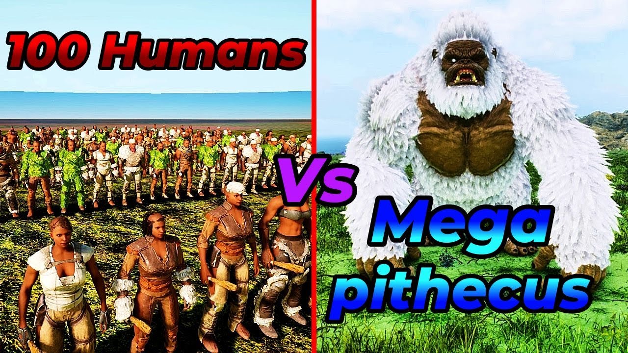 Megapithecus Vs 100 Humans | Ark Survival Ascended | Ark Mods | Ark ...