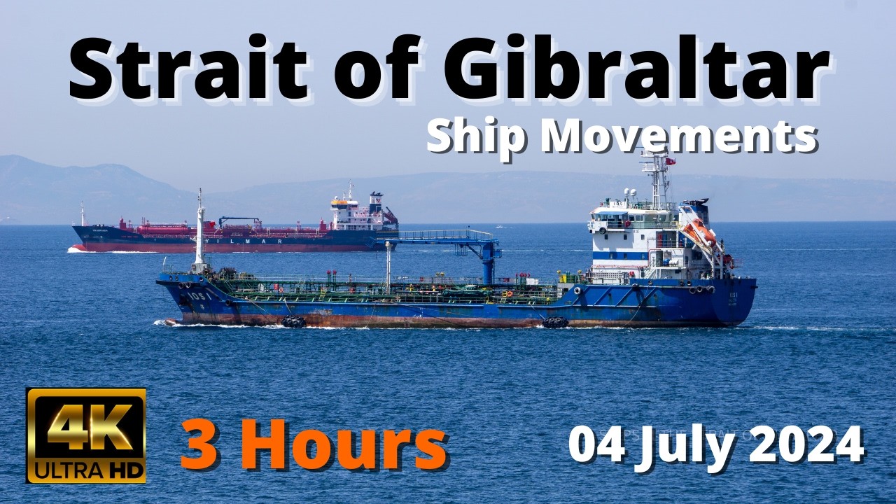 The End of Europe, Strait of Gibraltar Ship Movements 4th of July 2024 ...