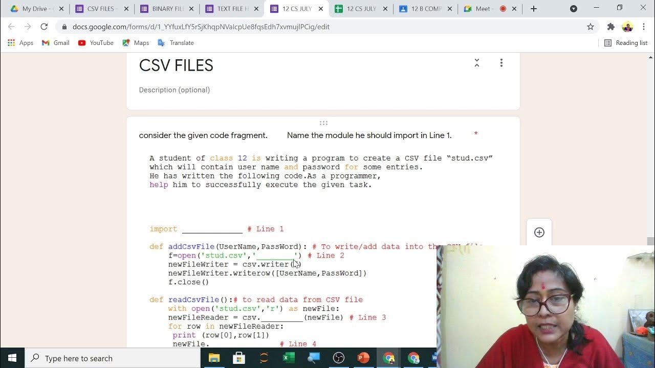MCQ CSV FILES || 12 CS || DATA FILE HANDLING || CBSE TERM 1 MCQ - YouTube