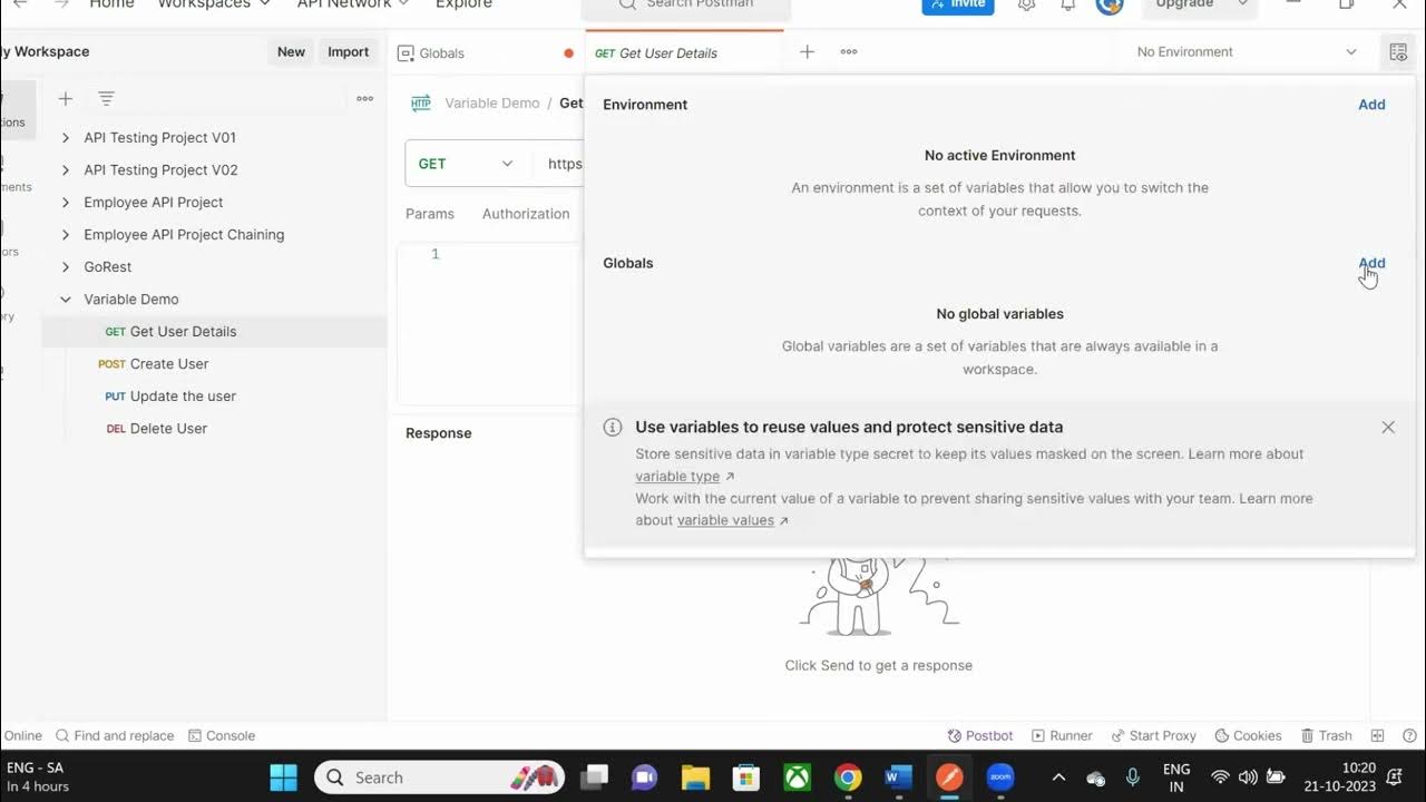 Day 8 Mastering Api Testing With Postman Variables Scope And Curl Explained Youtube