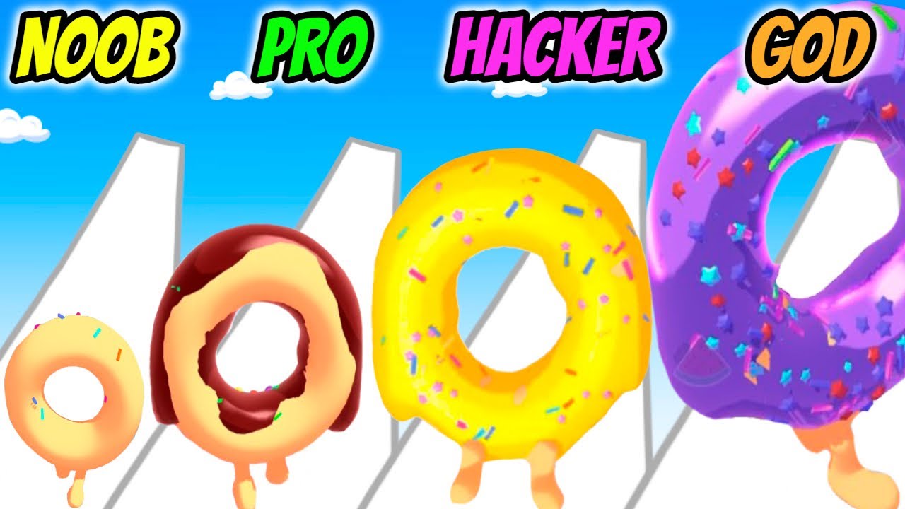 Hot Donut 3D - NOOB vs PRO vs HACKER vs GOD - YouTube