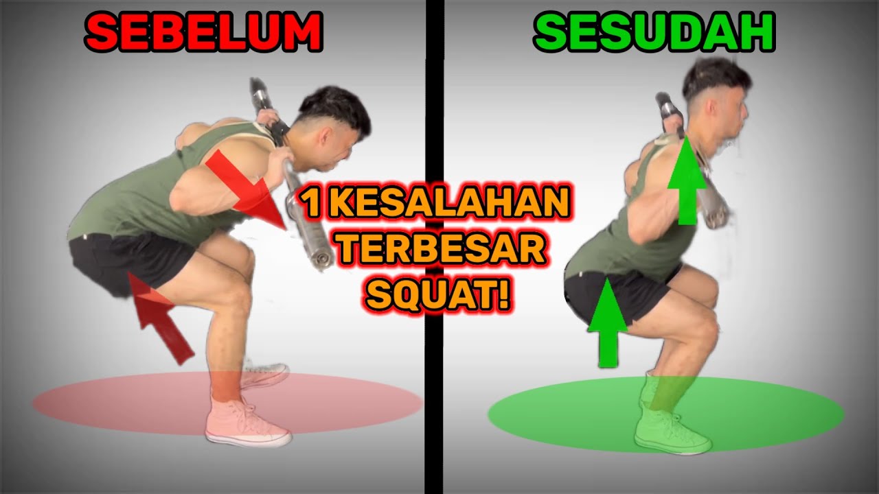 CARA SQUAT DENGAN BENAR (4 SIMPLE STEP) - YouTube