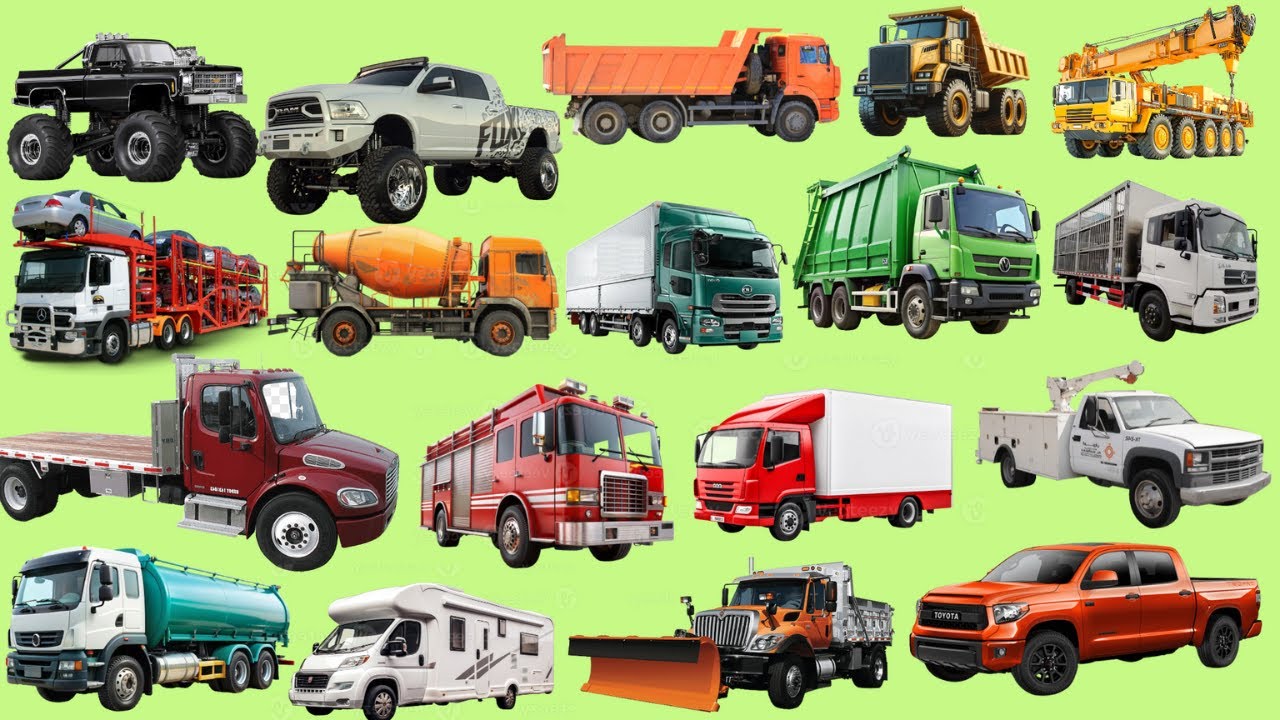 Trucks Collections Name & Sound / Trucks Name Sounds, Truck Name list ...