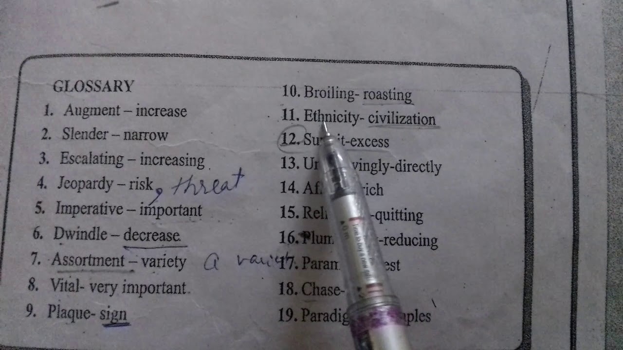 Imp. Words for Reading and writing to upsurge your band - YouTube