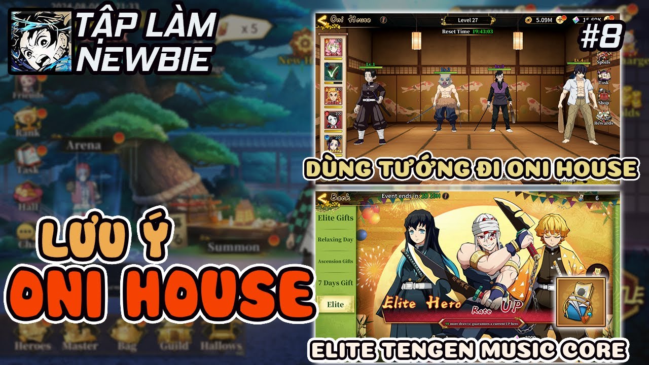 【Tập làm Newbie】#8 Newbie Lưu Ý Gì Trong ONI HOUSE║Rage of Demon King ...