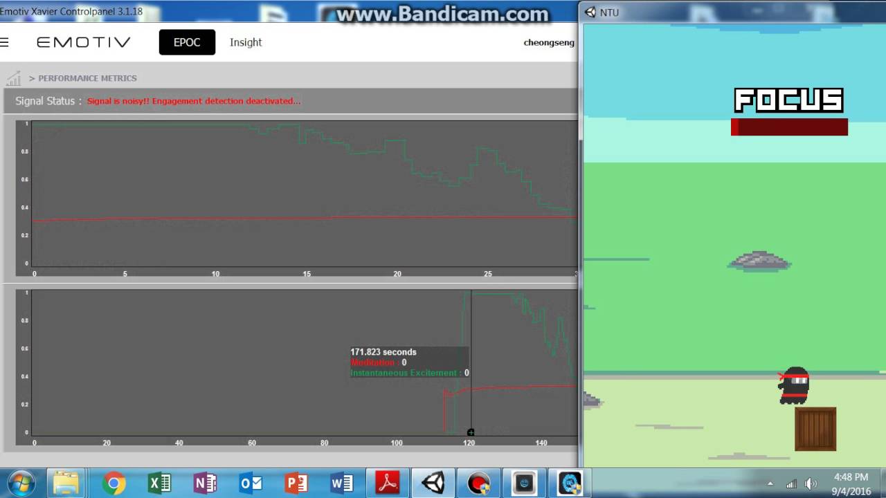 HoverRun, 2D game with EEG waveform analysis - YouTube