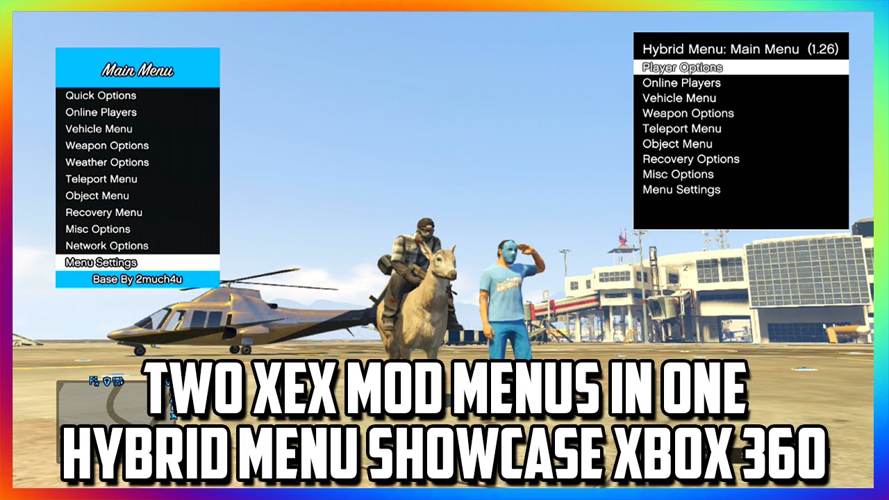 GTA 5 ONLINE - *NEW* TWO XEX MOD MENUS IN ONE SHOWCASE - HYBRID MENU BY ...