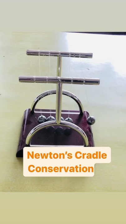 Newtons cradle: Conservation of energy and momentum. #bscphysics #bsc # ...