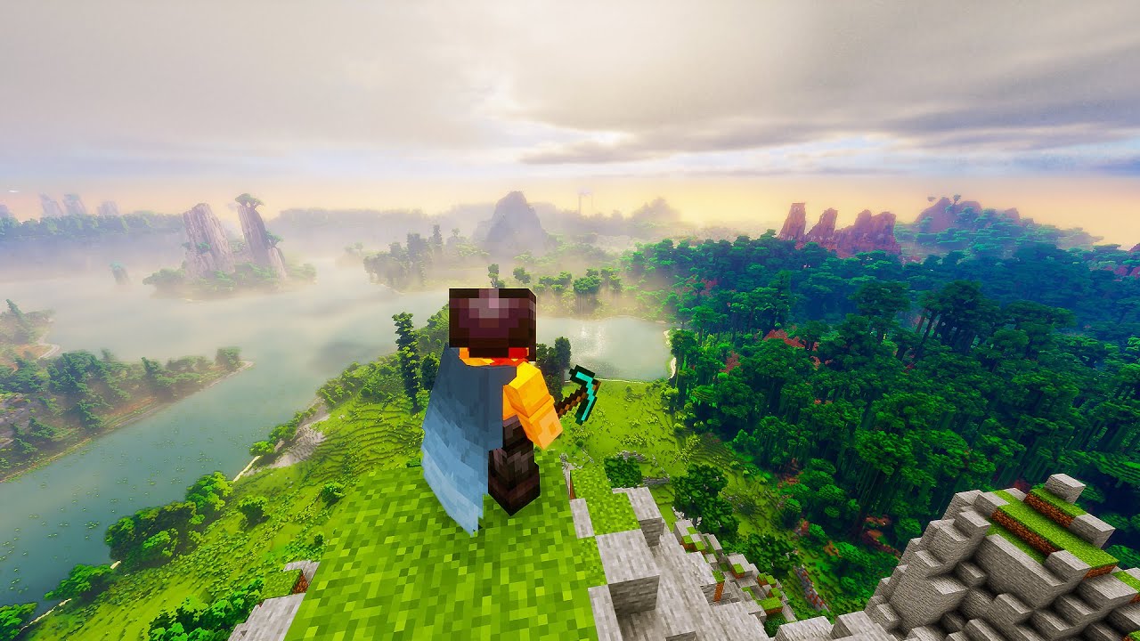 Minecraft 700 render distance! Distant Horizon | Bliss Shaders - YouTube