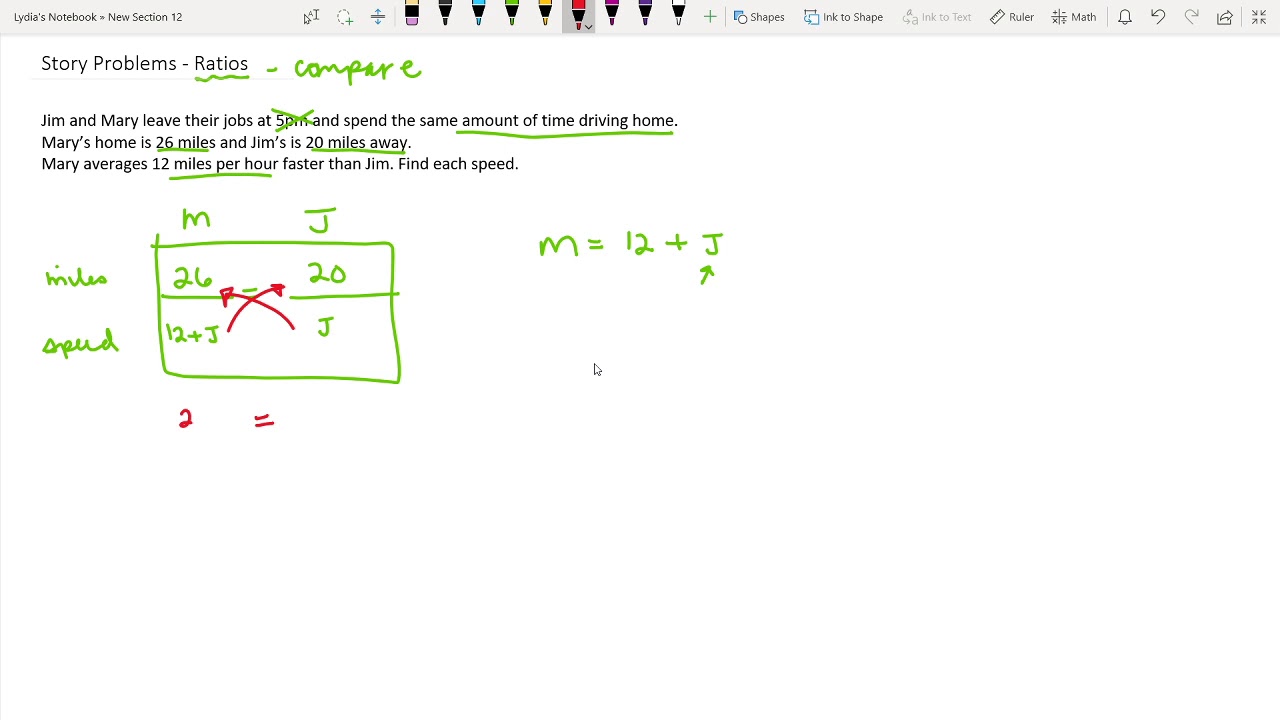 Proportion Story Problem - YouTube