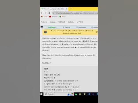 Convert an array to reduced form | problem of the day | gfg - YouTube