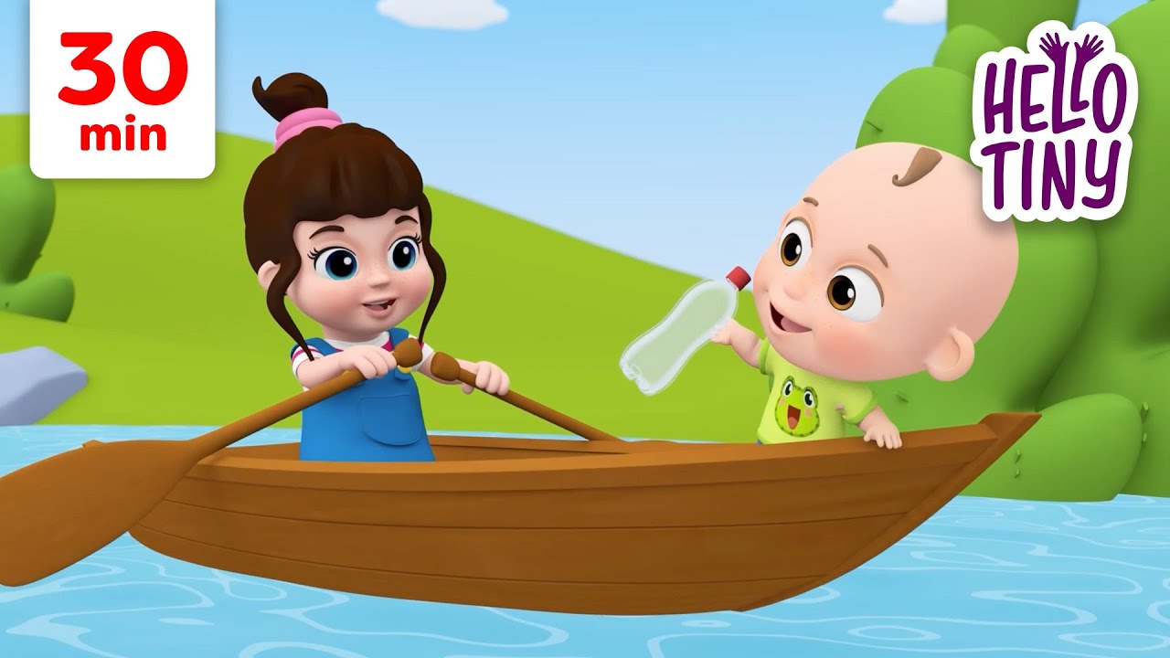 Row Row Row Your Boat! | Nursery Rhyme for Kids | Hello Tiny | Animaj ...