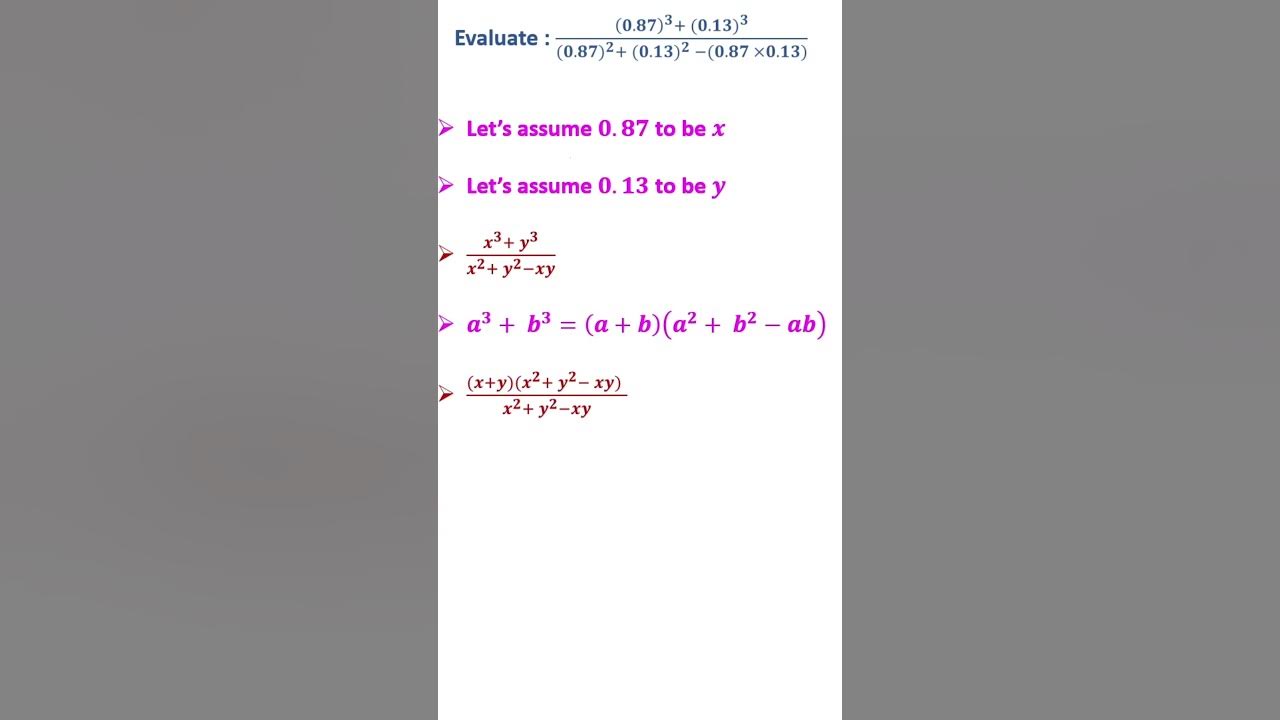 Evaluate the value of the following Expression! Calculator NOT Allowed!! - YouTube