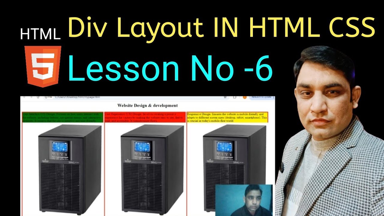 Html Layout With Html And Css Lesson No 6 Htmlcss Html Tutorial In Hindi 1987