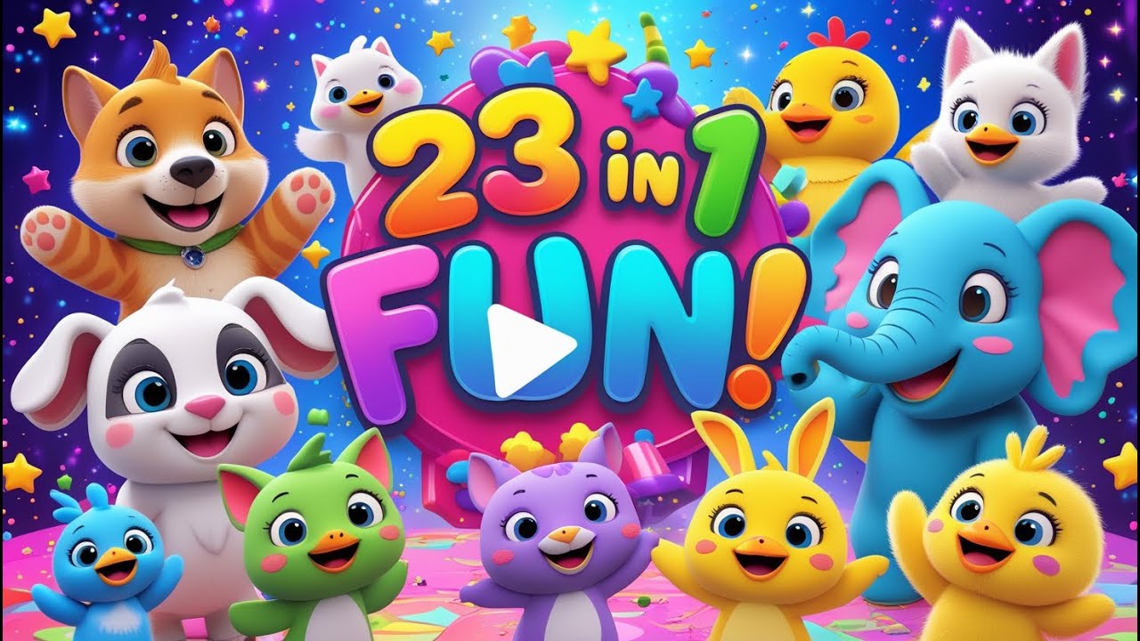 23 in 1 Mega Fun Kids Songs & Nursery Rhymes | Learn Colors, Animals ...