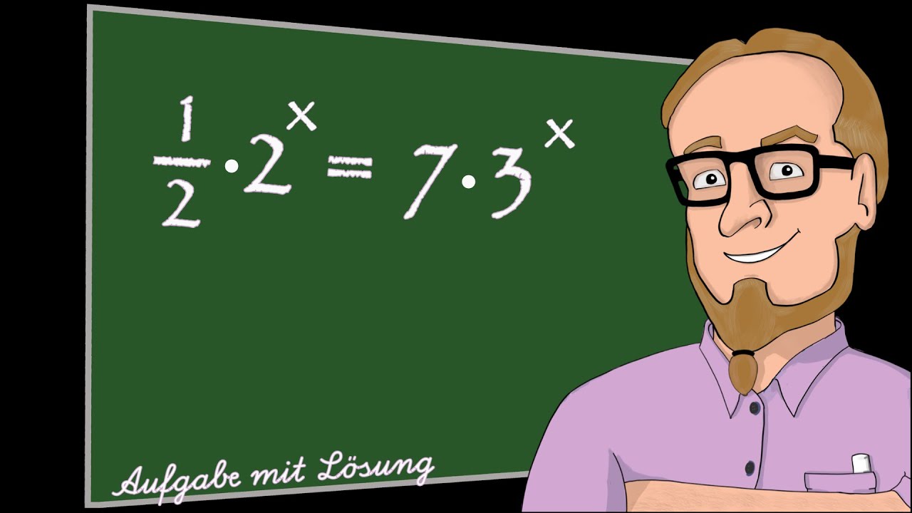 Exponentialgleichung mit zwei verschiedenen Potenzen - YouTube