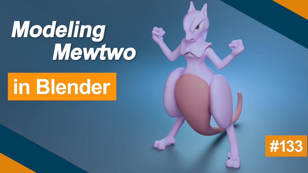 Modeling Mewtwo in blender - 133 - YouTube