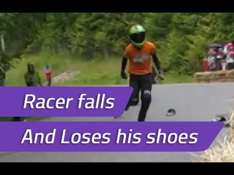 Racer falls and loses his shoes - Fails Hunters - YouTube