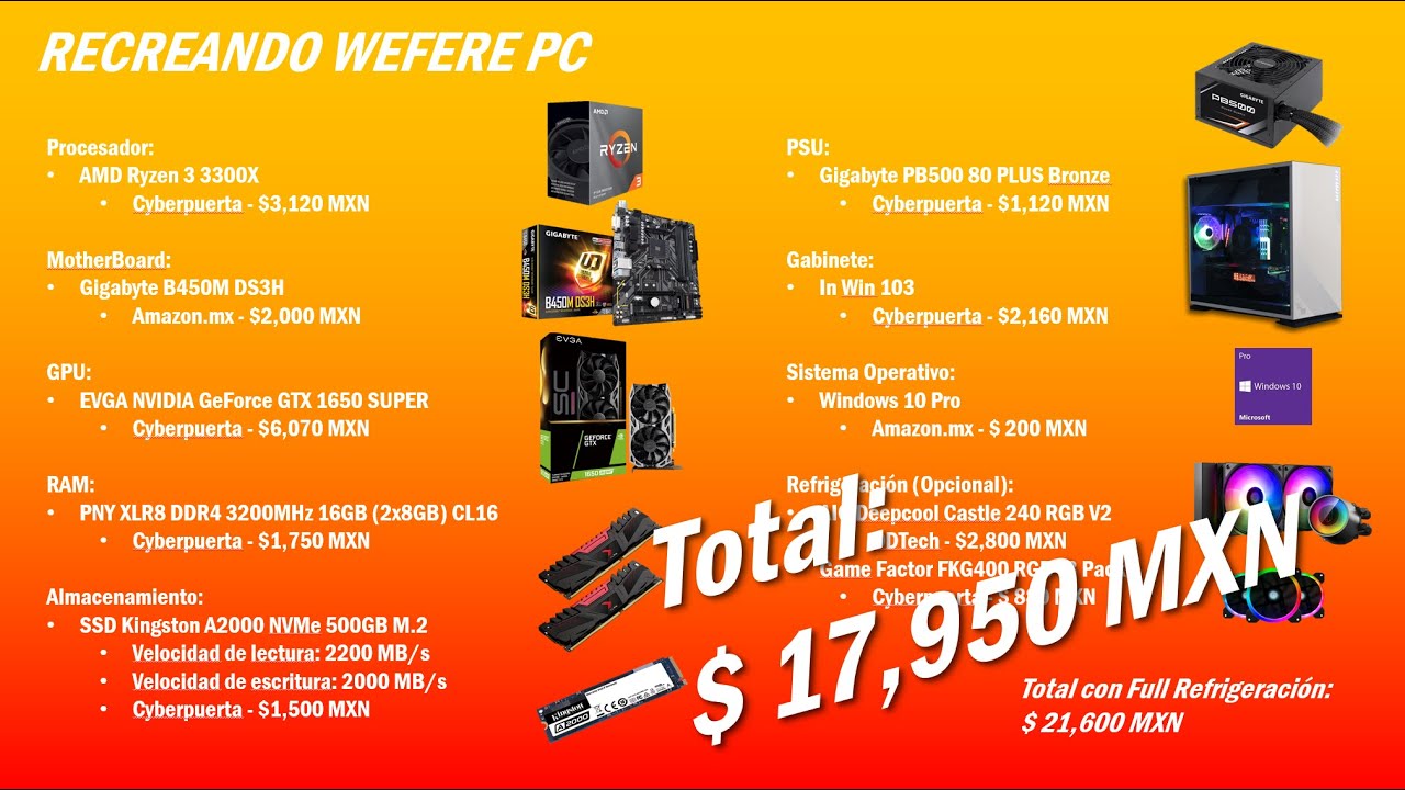 WEFERE PC - HAZLA TÚ MISMO - ALTERNATIVAS POR $25MIL - YouTube