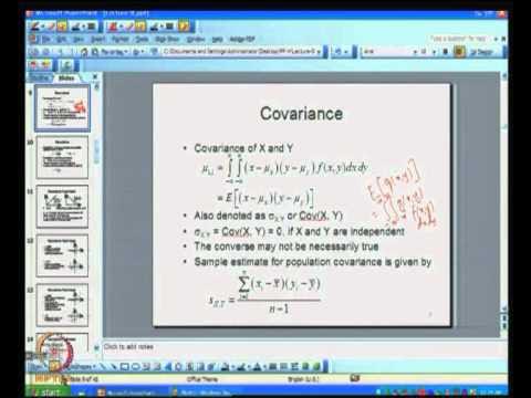 Mod-03 Lec-08 Covariance and Correlation - YouTube