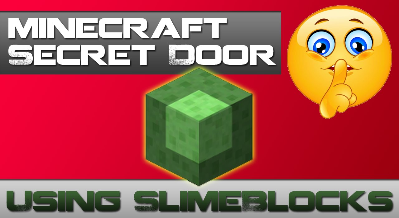 Secret Door in Minecraft with Hidden Slime Block - YouTube