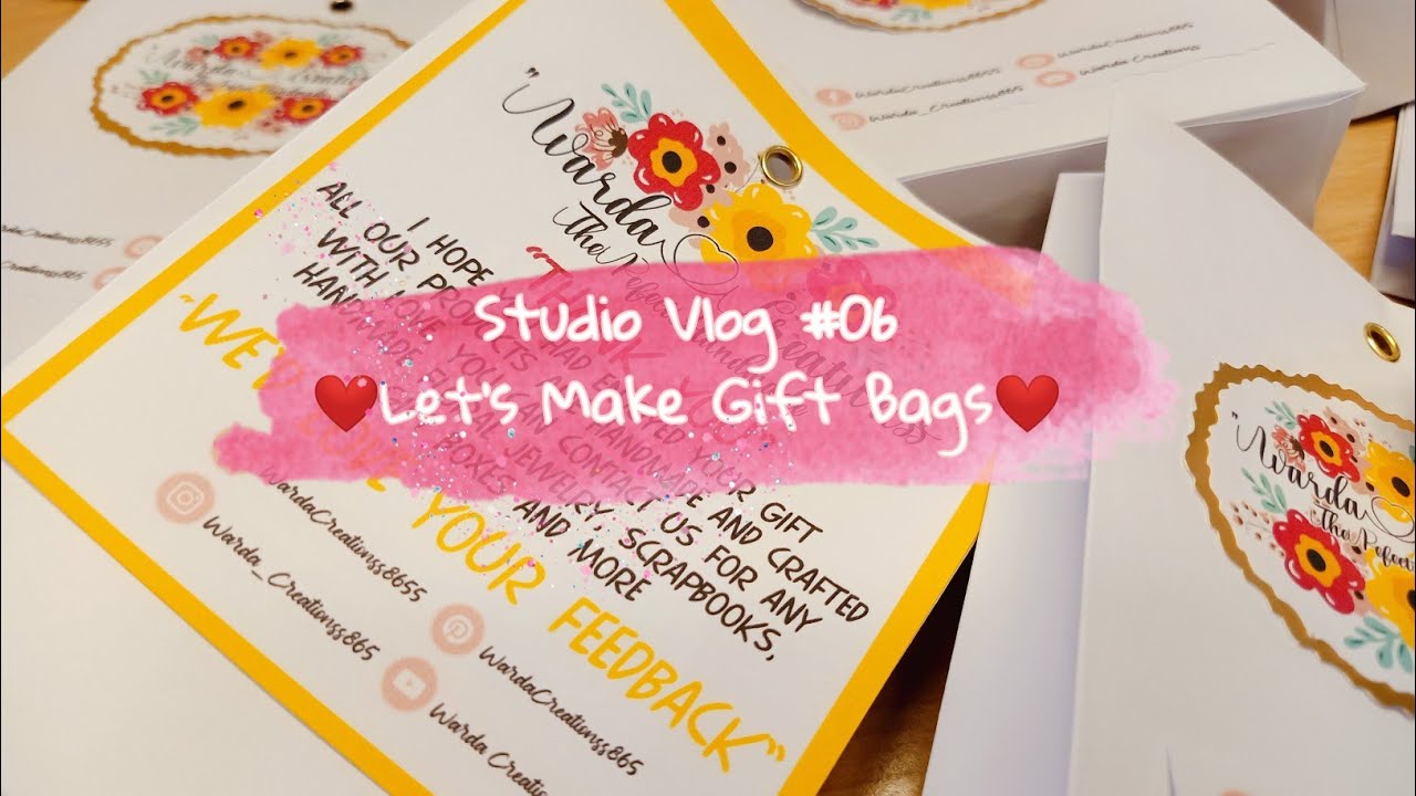Studio Vlog #06 | Let's Make Gift Bags 🌸 | Diy Gift Bags 🌸 - YouTube