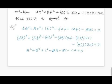 If sides of triangle ABC are connected with relation 4a^2+9b^2+16c^2 ...