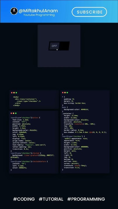 Custom Checkbox Toggle Dengan Html Dan Css Coding Programming