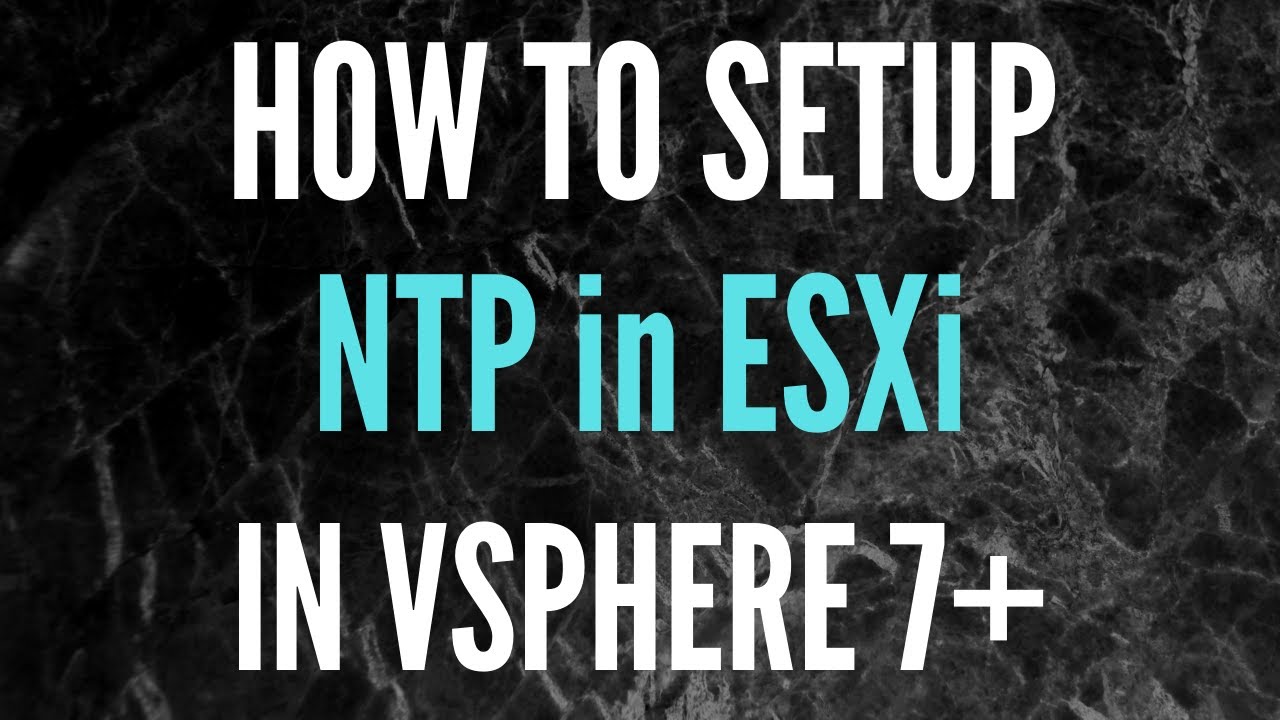 How to configure NTP in ESXi // ESXi NTP config - YouTube