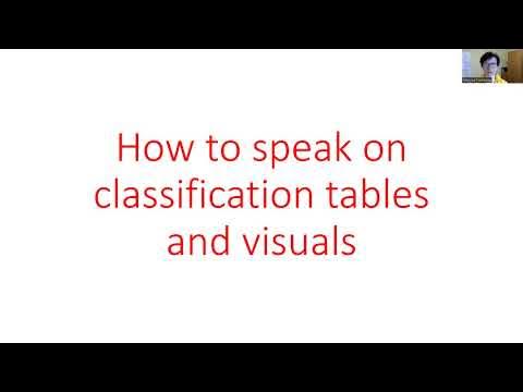How to speak on classification tables and visuals - YouTube