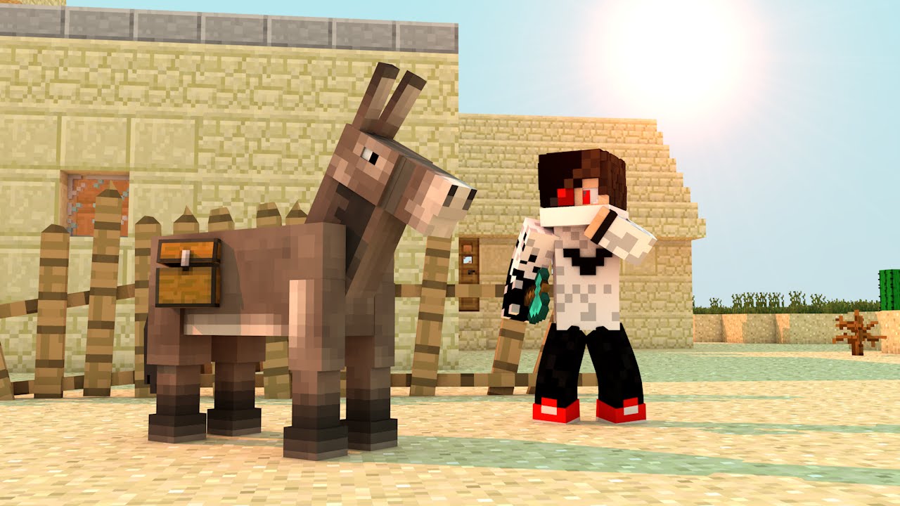 Como Domar e coloca baú no burro-Minecraft 0.15 - YouTube
