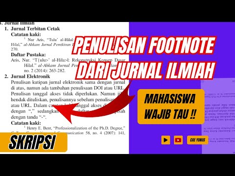 Cara Penulisan Footnote yang Benar dari Jurnal Ilmiah || Eps. 39 - YouTube