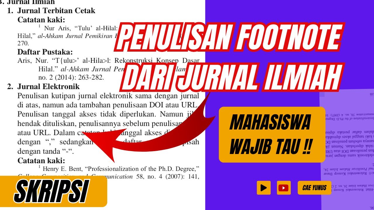 Cara Penulisan Footnote yang Benar dari Jurnal Ilmiah || Eps. 39 - YouTube