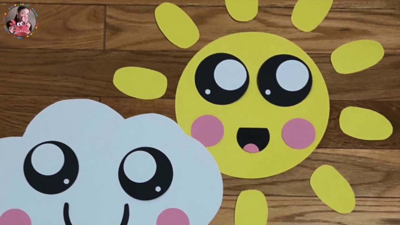 DIY PAPER CLOUD AND SUN CRAFT | Easy Paper Craft for Kids | DIY Step by ...