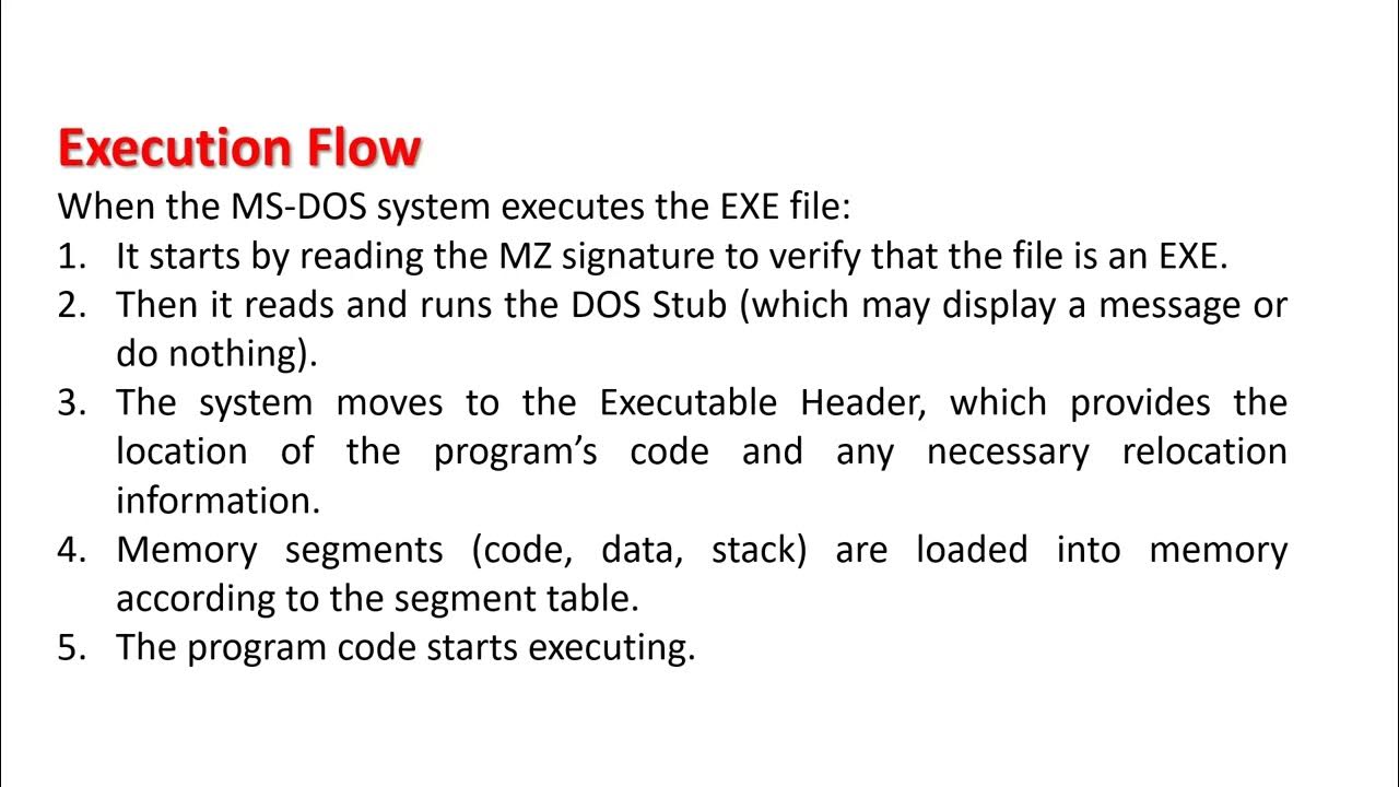 MS DOS EXE File Format - YouTube