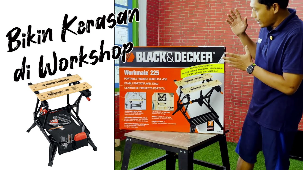 Meja Woodworking Black & Decker Work Bench - Workmate 225 - YouTube