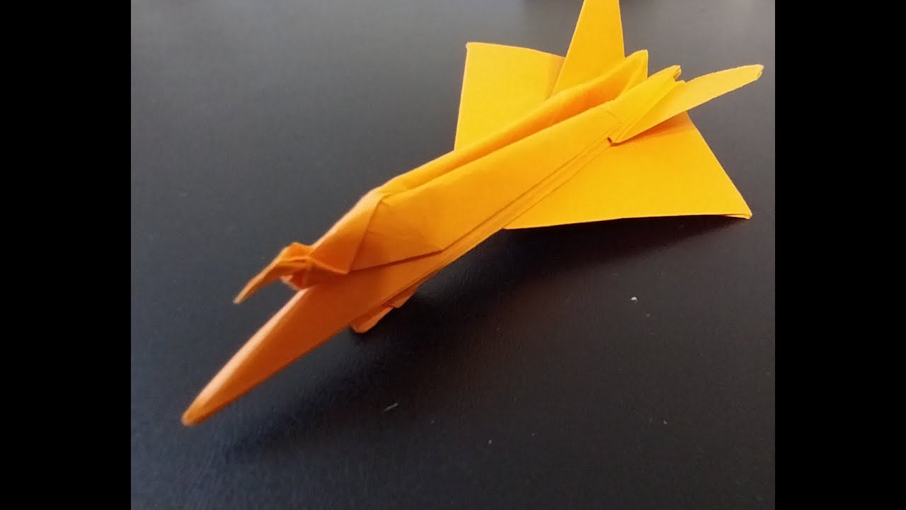 Origami fighter jet (Electrobird A) tutorial. (Part 2) - YouTube